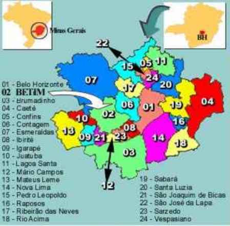 Área de Funcionamento no Brasil do EZBB